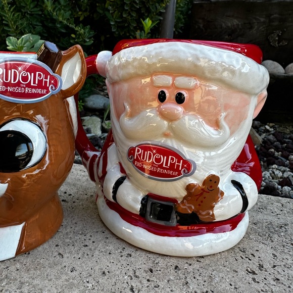 Holiday | Rudolph Red Nose Reindeer Santa Mugs Christmas Holiday ...